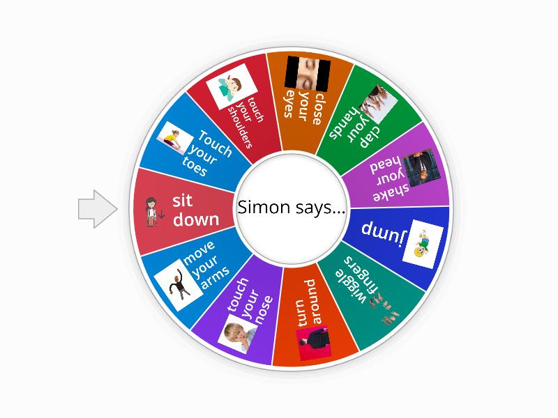 Simon says - Body parts - Spin the wheel