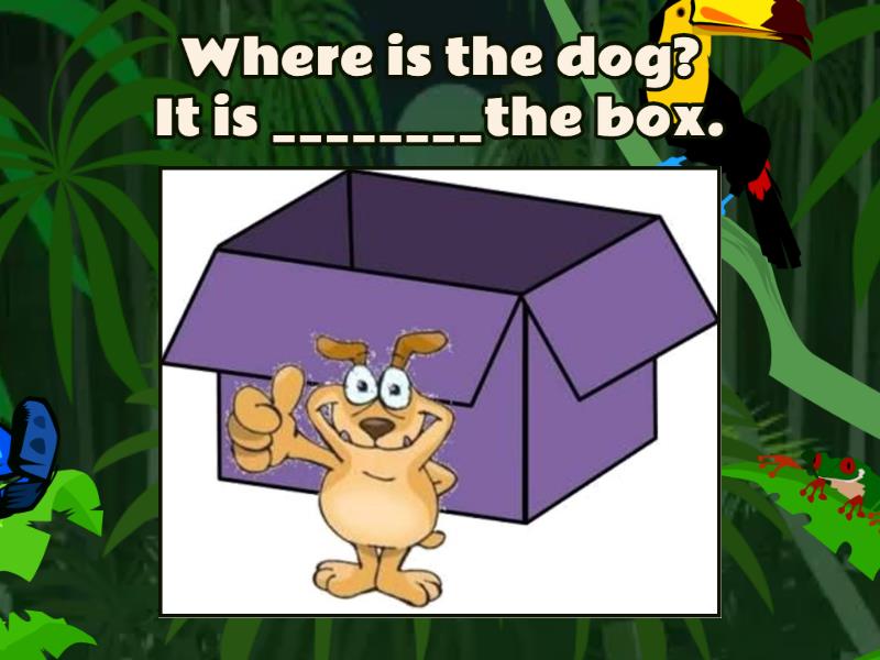 Prepositions of place - Flying fruit