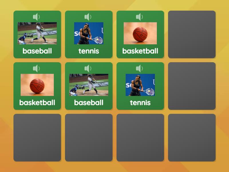 Sport - Matching pairs