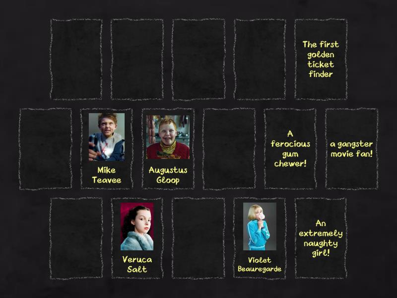 Memory Game! Charlie and the Chocolate Factory, Characters! - Matching ...