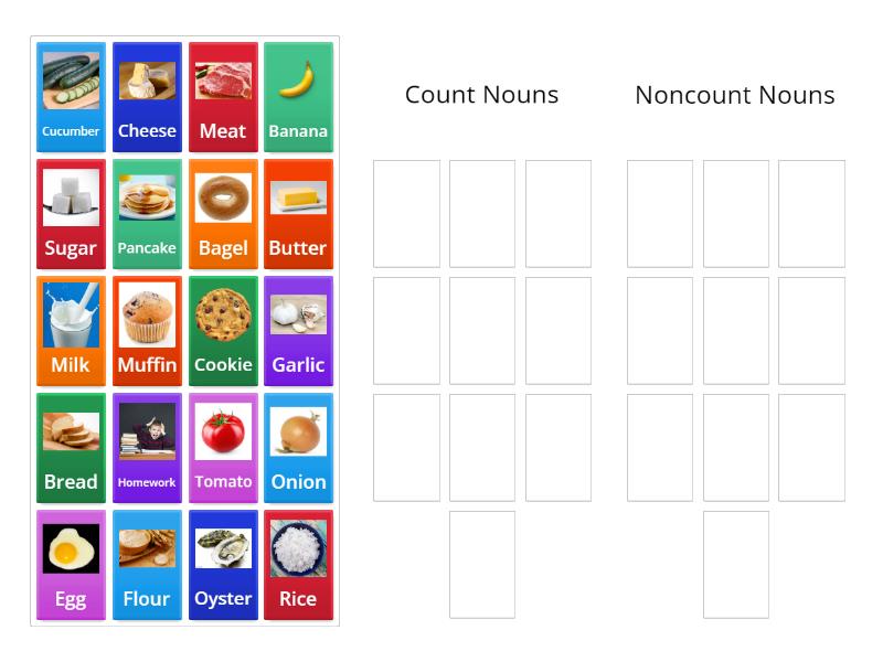 Unit 2 Count and Noncount Nouns - Group sort