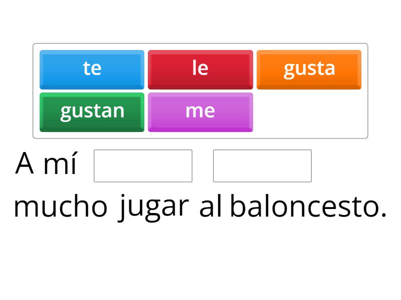 Verbo gustar y similares - Complete the sentence