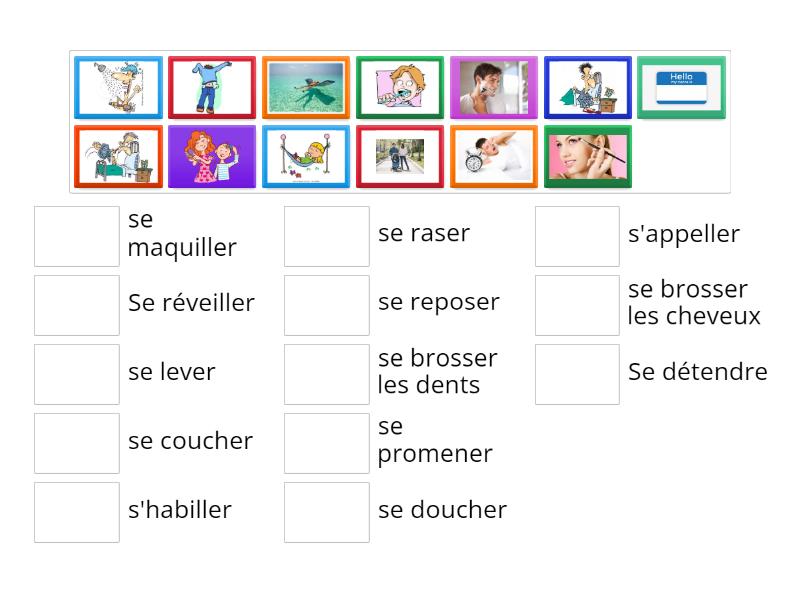 La routine/ les verbes pronominaux - Match up