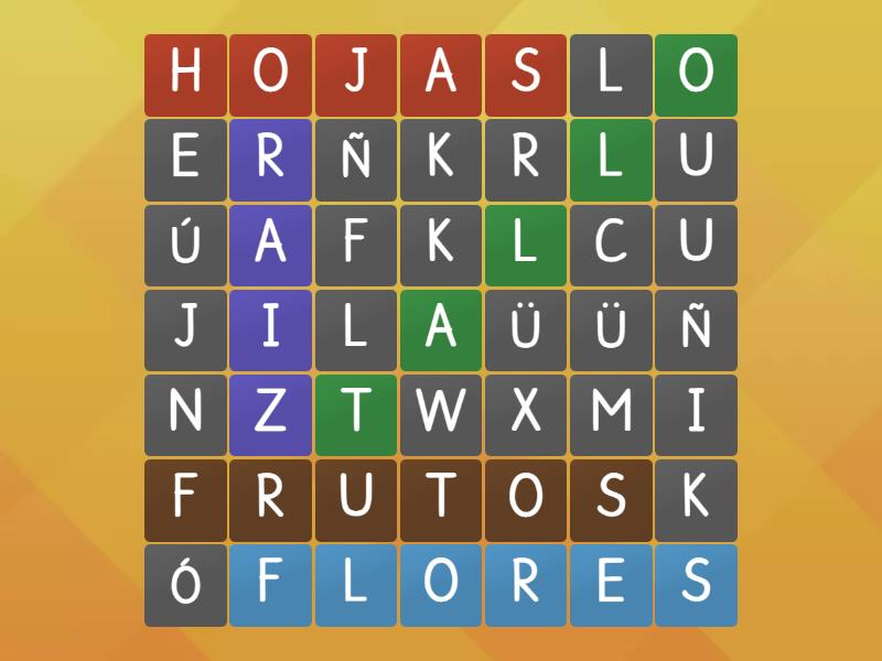 LAS PLANTAS - Sopa de letras