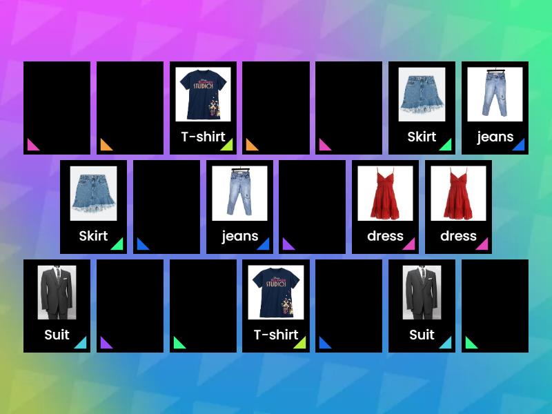 CLOTHES - Memory Game - Matching pairs