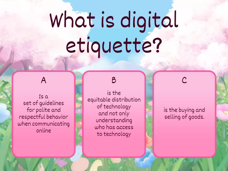 Digital etiquette - Quiz