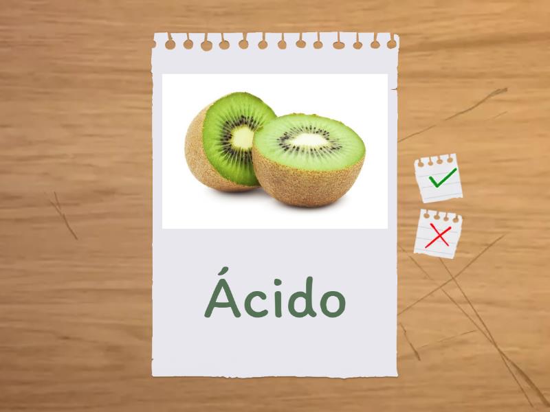 Describiendo sabores de la comida - Flash cards