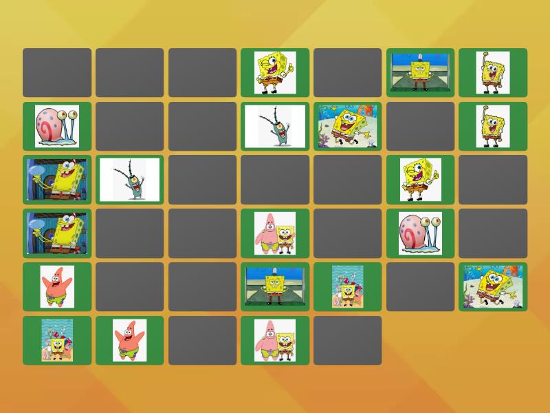 Bob Esponja - Matching pairs