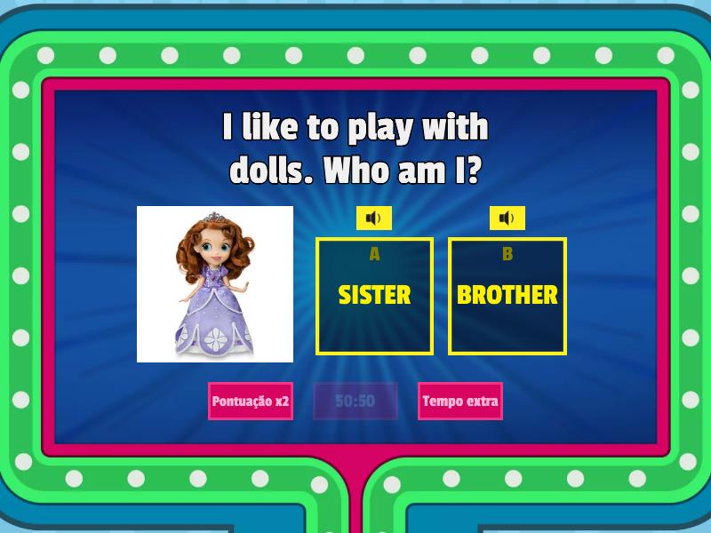 WHO AM I? (FAMILY MEMBERS) - Gameshow quiz