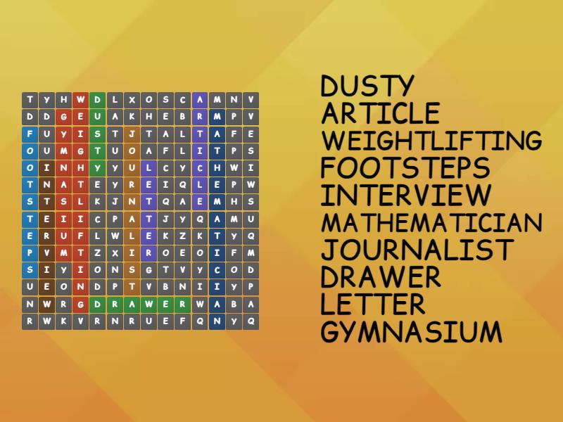 GR4 - UNIT 7 Key Words 4 - Wordsearch