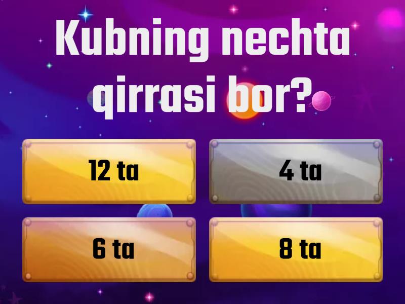 Matematika 2-sinf - Quiz