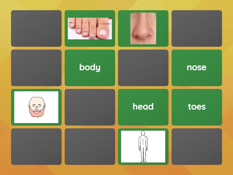 Kids can 1- unit 4 -Body parts - Memory