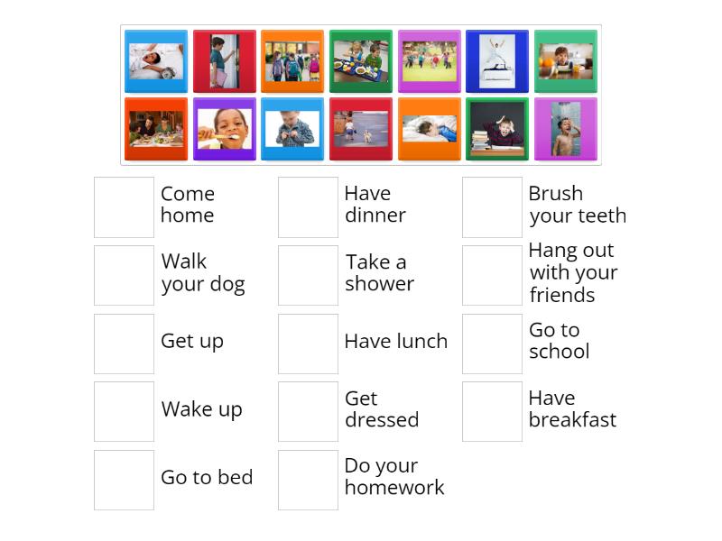Daily routine - Match up