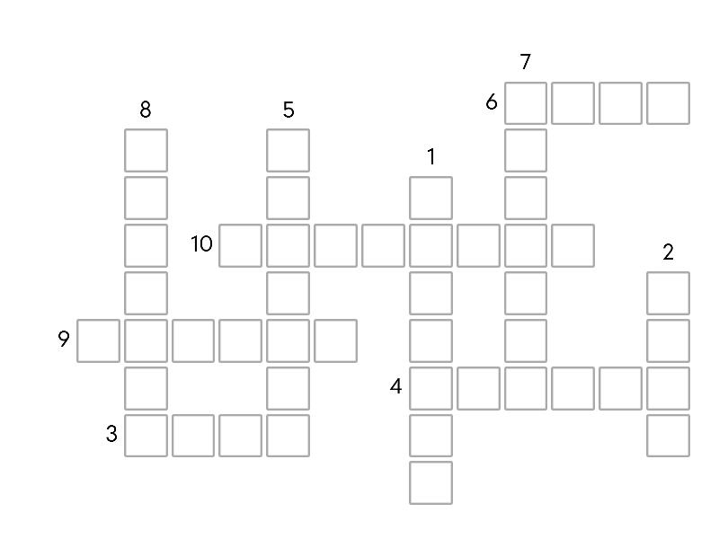 crucigrama el cuerpo humano - Crossword