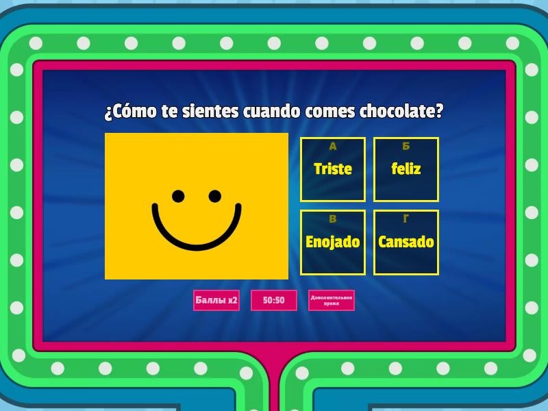 Emociones en Español - Nivel A1 - Gameshow quiz
