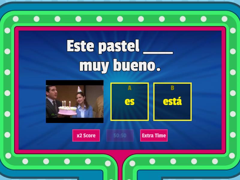 Ser/Estar con adjetivos que cambian - Gameshow quiz