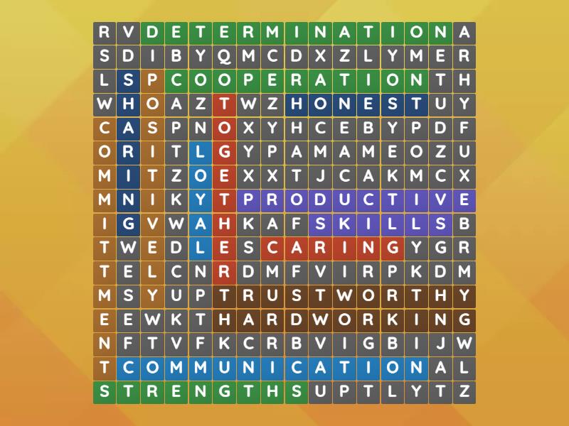 Teamwork - Wordsearch