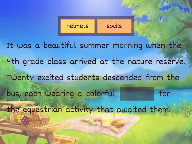 A day with horses - Complete the sentence