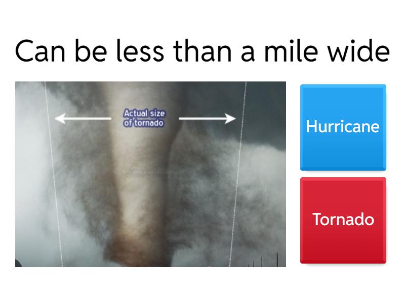 Hurricane vs. Tornado Sort - Quiz