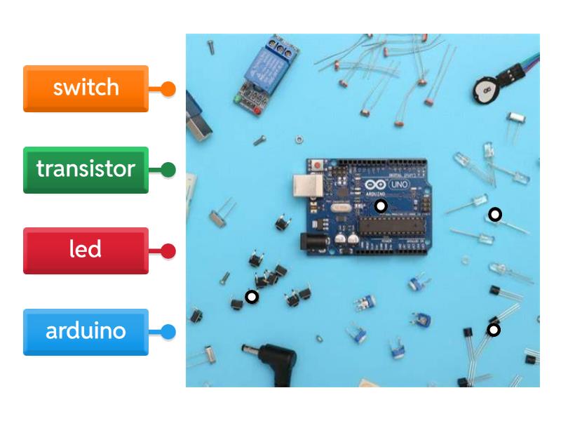 find the arduino & its components - Diagrama con etiquetas