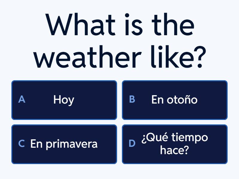 ¿Qué tiempo hace? - Quiz