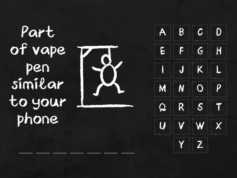 Drug Definitions - Hangman