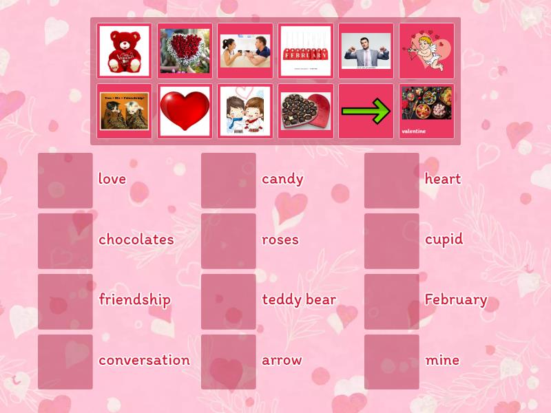 Vocabulary - My Valentine`s Day - Match up