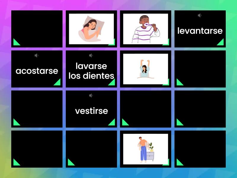 Lola y Leo 3. Los verbos reflexivos (juego de memoria) - Parejas