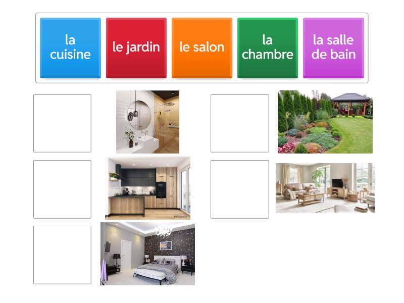 Les pieces de la maison - Match up