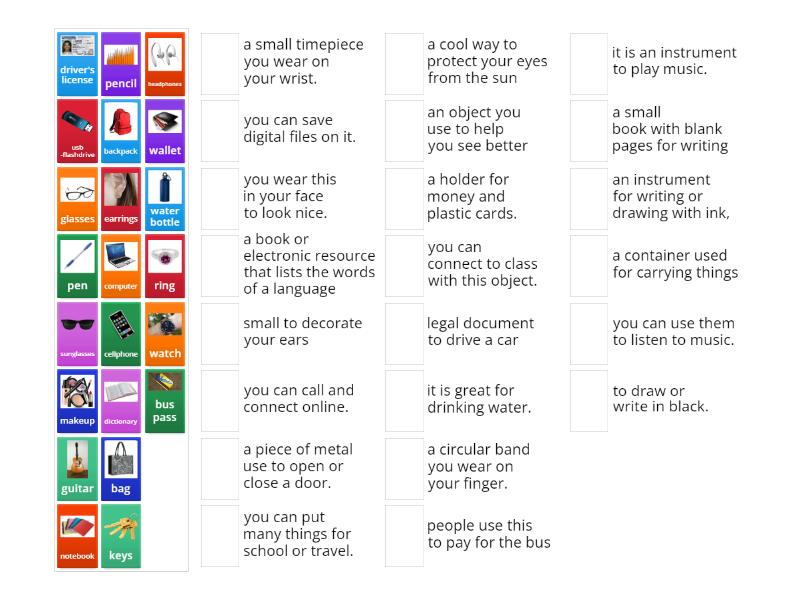 Guess the object - Match up