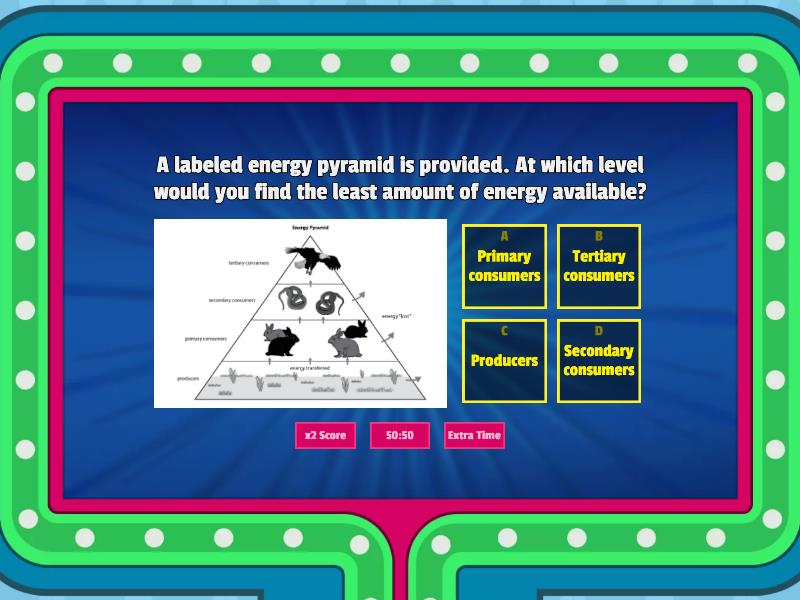 Flow of Energy in Food Chains, Food Webs, and Energy Pyramid - Gameshow ...