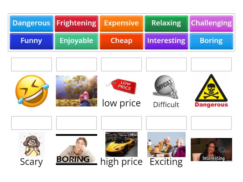 Adjectives to Describe Places - Match up