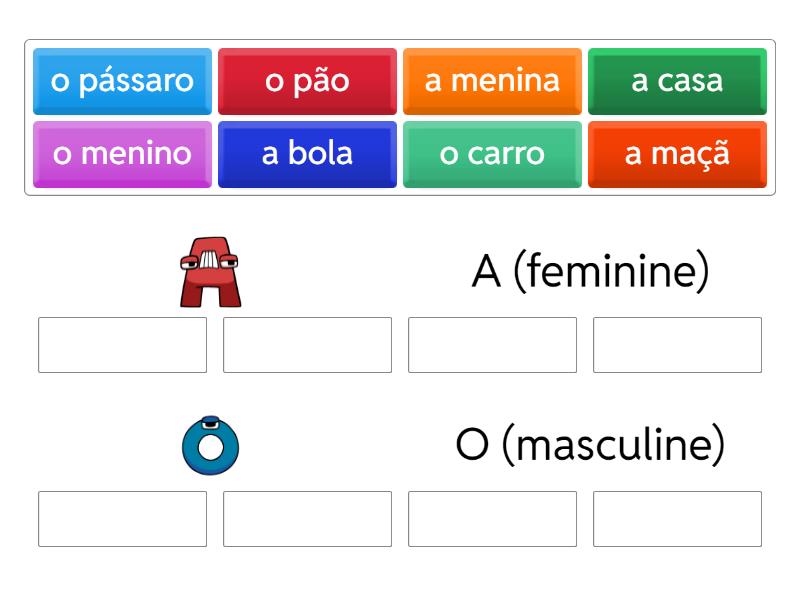 Duolingo Portuguese : A or O? - Group sort