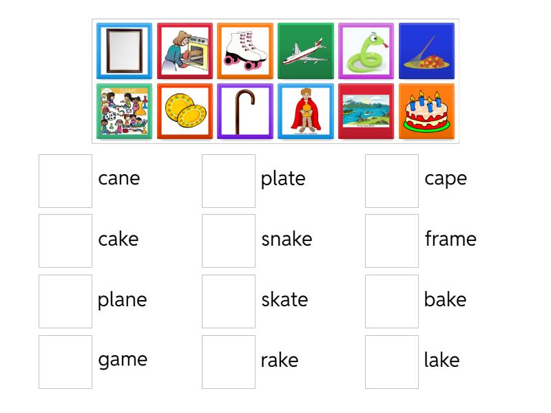 1D Long a words - Match up