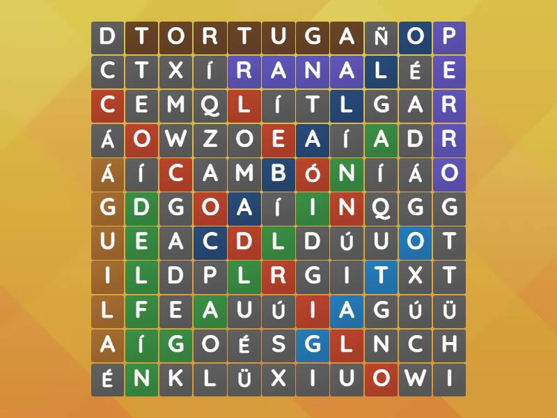 Encuentra los animales ovíparos y vivíparos - Sopa de letras