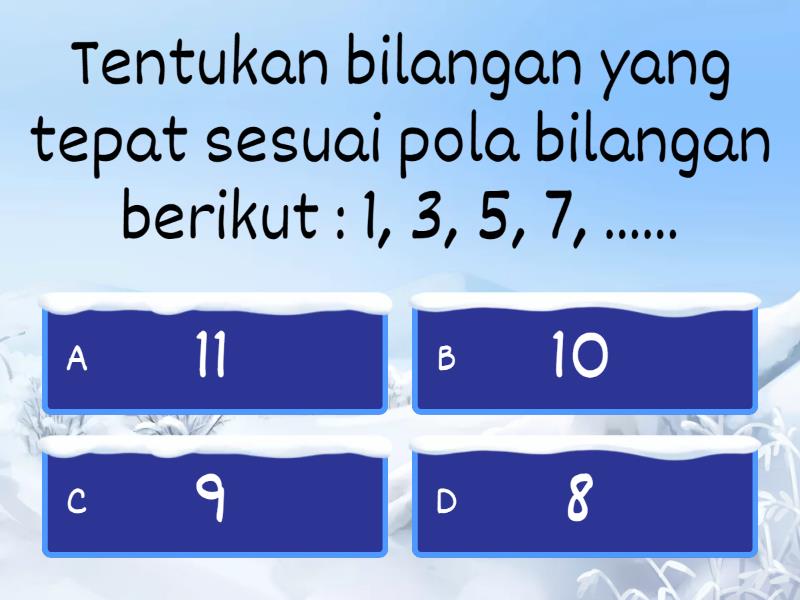 POLA BILANGAN - Quiz