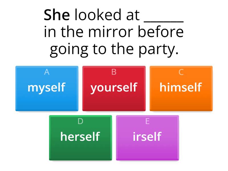 Reflexive pronouns - Quiz