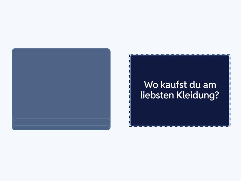 Einkaufen Kleidung - Speaking cards