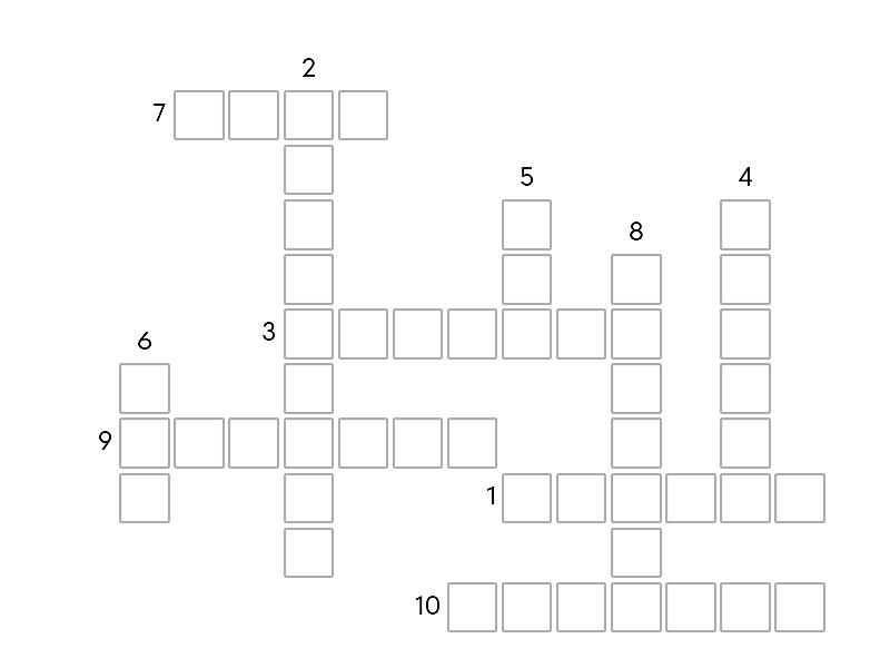 Unit 6 Vocabulary Puzzle - Crossword