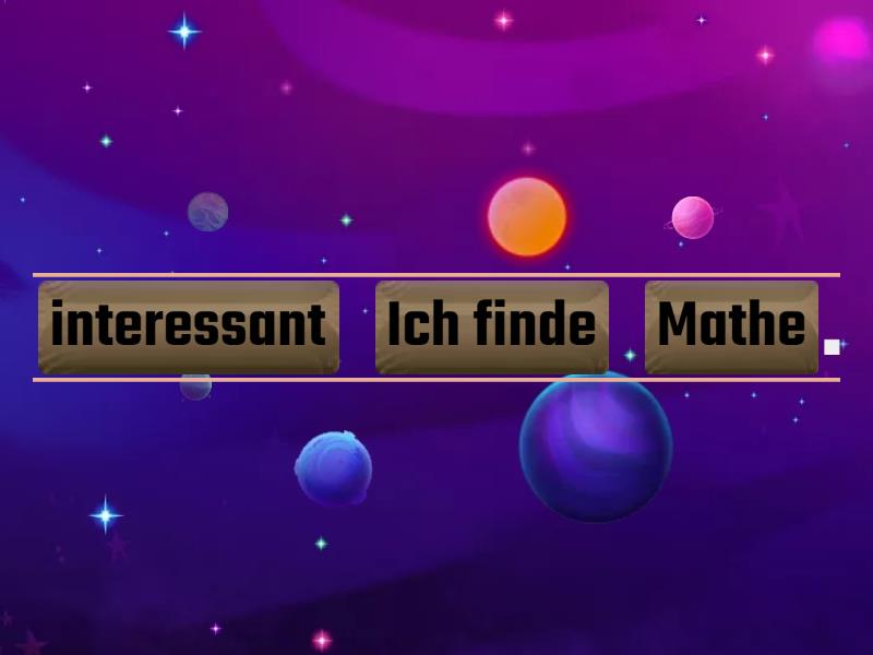 German Basic Word Order - Unjumble