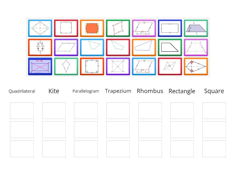 Quadrilaterals - Group sort
