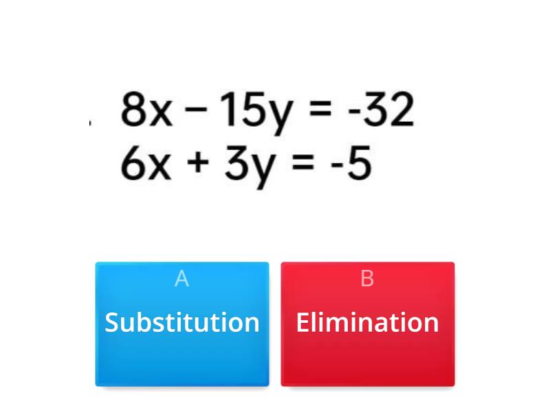 Substitution or Elimination? - Quiz
