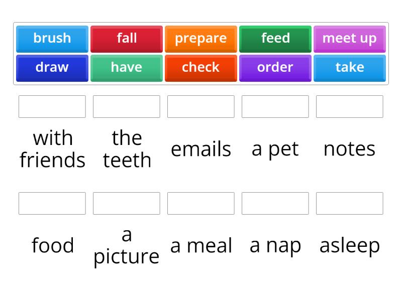 Daily Routine verbs - Match up