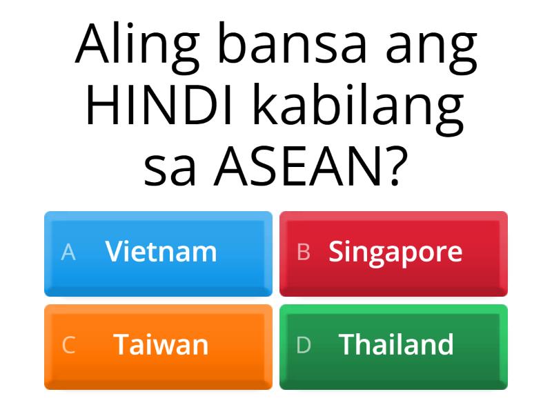 ASEAN - - Quiz