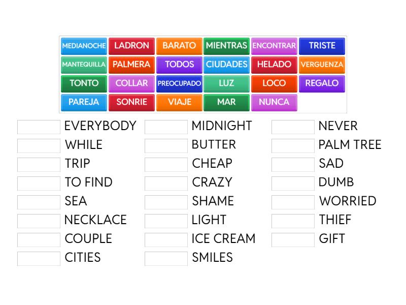 CAPITULOS 1-3 EL VIAJE DE SU VIDA - Match up