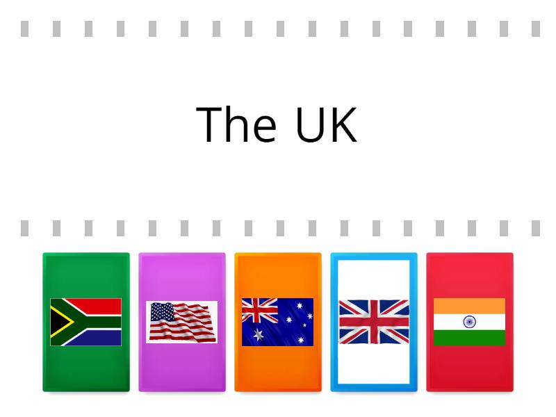 Flags of English-speaking countries - Cada oveja con su pareja
