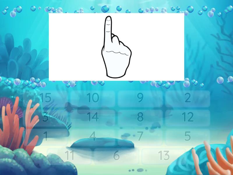 Practice ASL Numbers 1-15 - Find the match