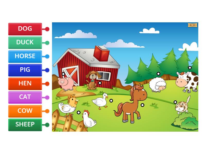LABEL THE FARM ANIMALS - Labelled diagram