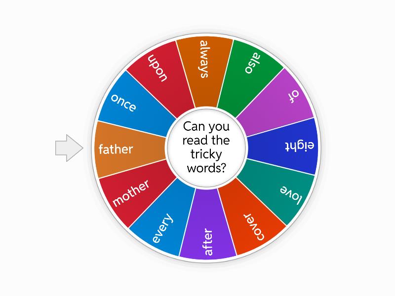 Tricky words - Set 6 - Spin the wheel