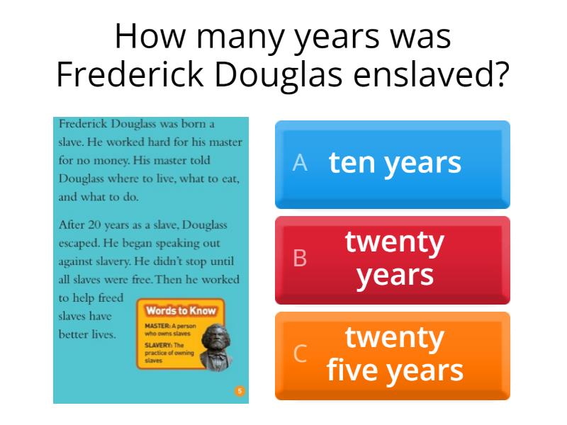 Frederick Douglas - Quiz